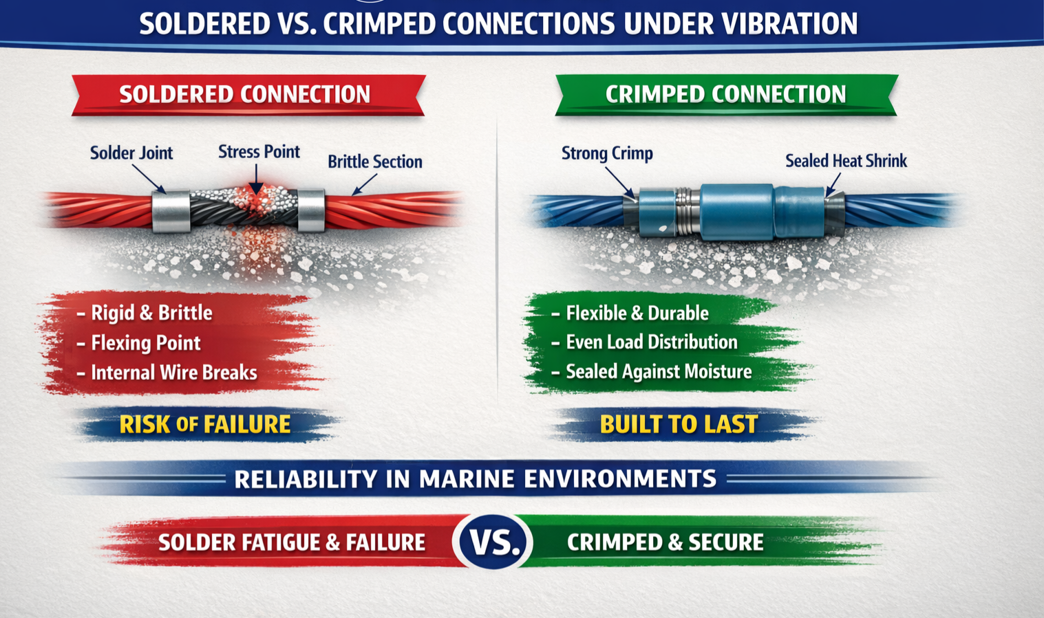 Soldering vs. Crimping in Marine Wiring – Deep V Rigging Company